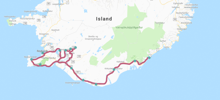 Routen in Island - Empfehlungen für 7 und 14 Tage